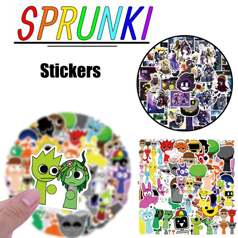 108pcs Incredibox Sprunki Stickers Sprunki Sticker Waterproof DIY Gifts ...