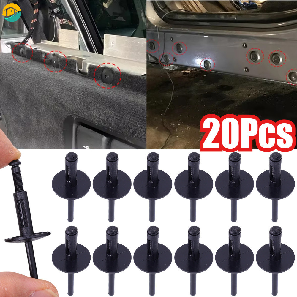 20Pcs Car Fastener Clips Bumper Door Panel Fender Liner Clip Expansion ...