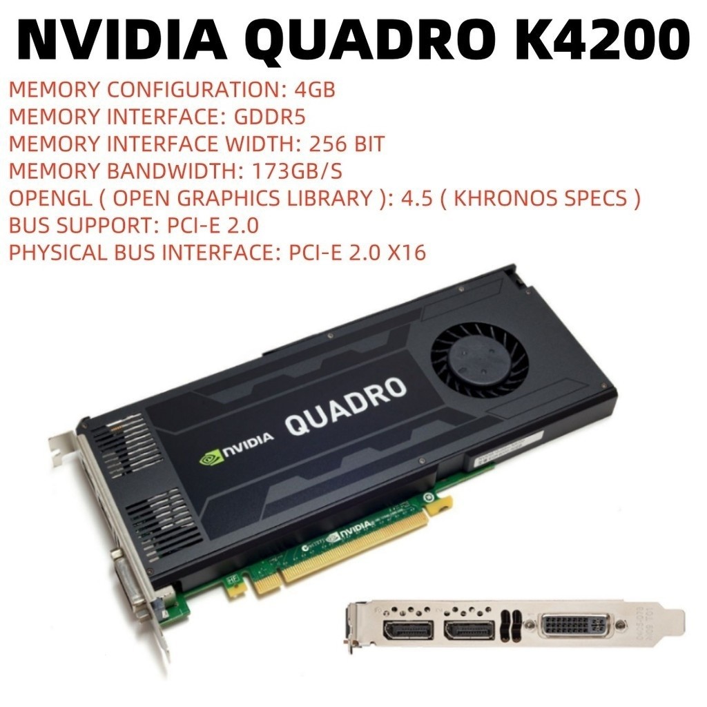 NVIDIA Quadro K4200 4GB GDDR5 PCIe 2.0 Video Graphics Card P4D | Shopee Malaysia