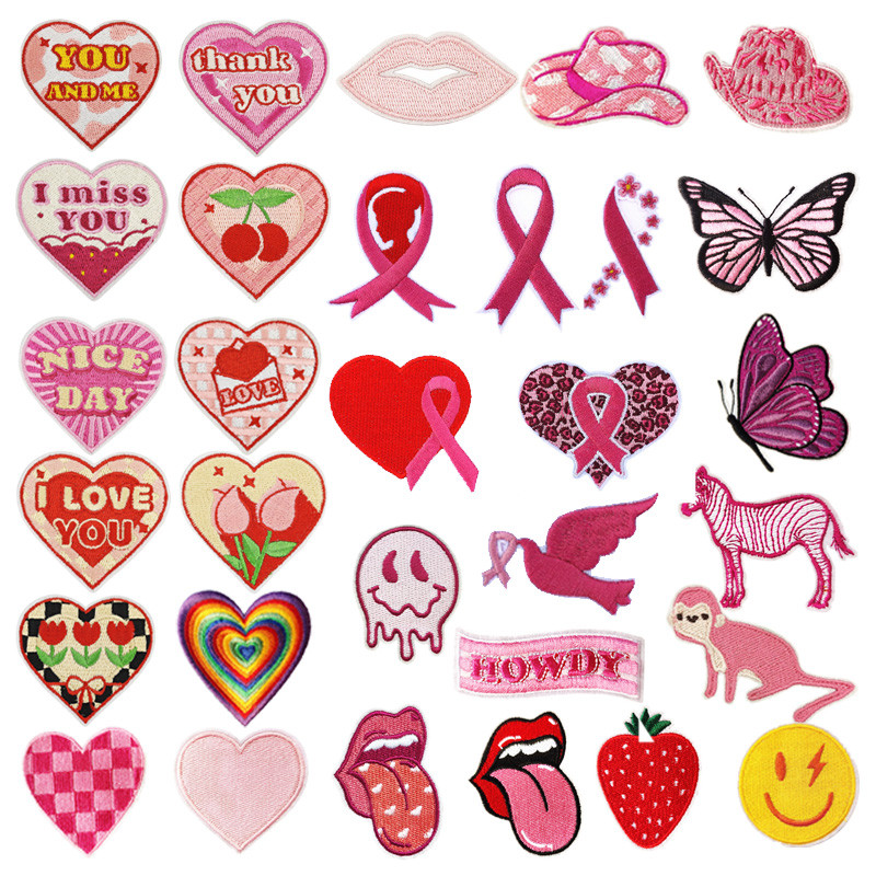 Ironing Patch New Product Embroidered Cloth Sticker Love Ribbon Hollow ...