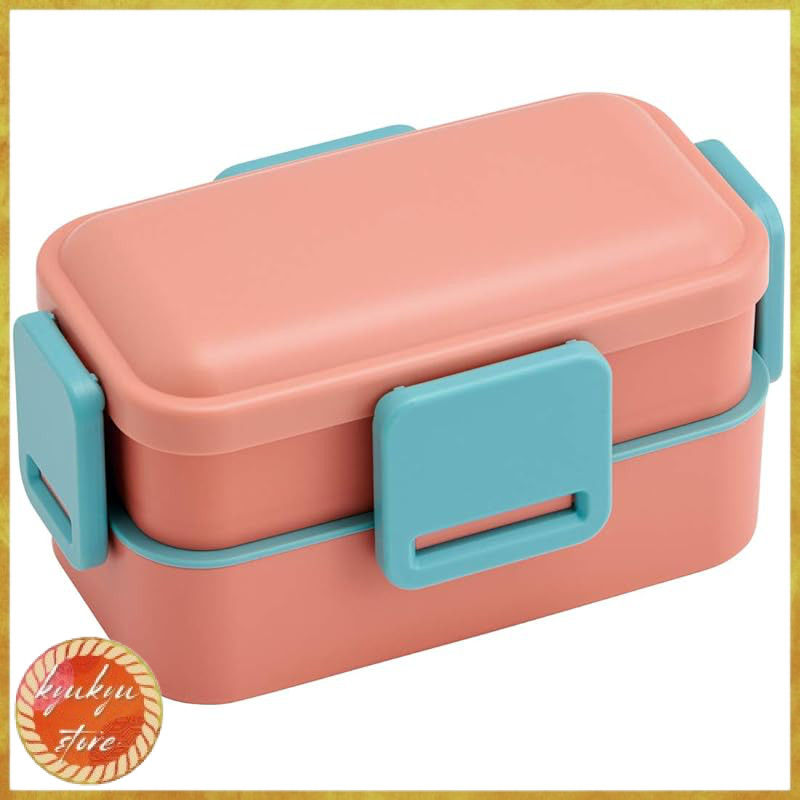 Skater 2-Tier Bento Box 600ml for Women - Antimicrobial, Softly Puffed, Dome Lid - Made in Japan ...