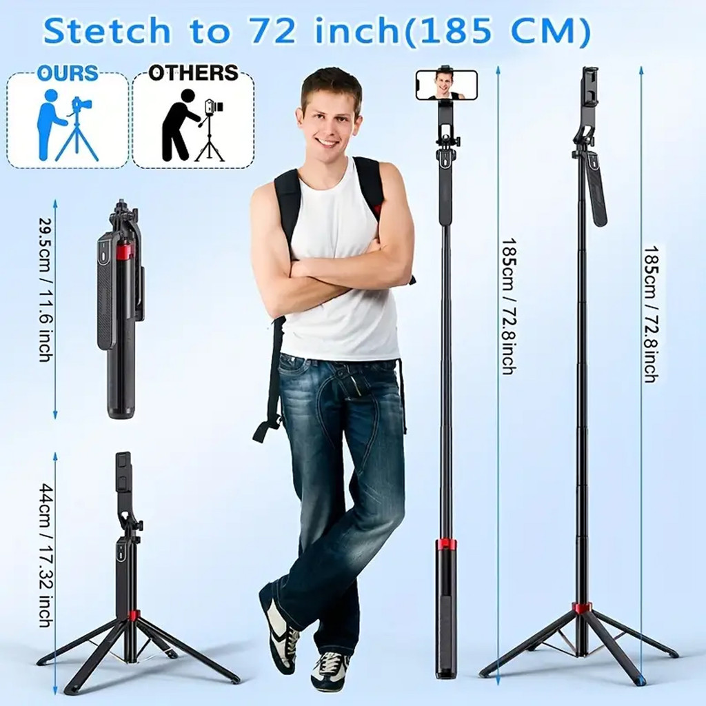 Portable Camera Tripod With Wireless Remote Control And 360 ° Rotation ...