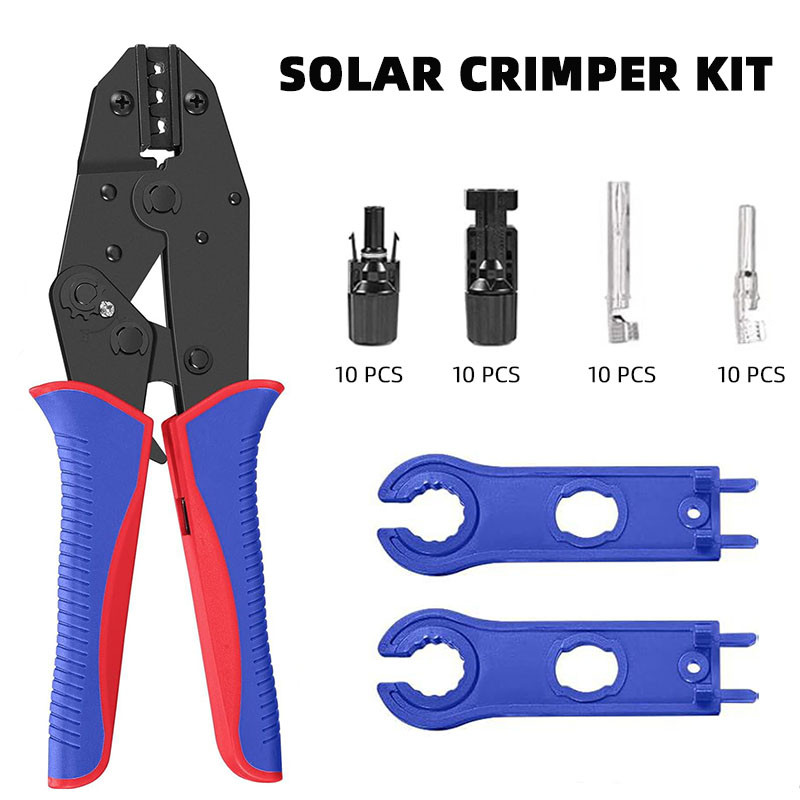 HS-2546B Solar Crimping Tool Kit Including 10 Pairs of Solar Connectors ...