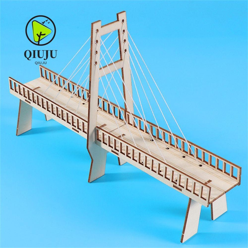 QIUJUU Cable-Stayed Bridge Model Gifts Wooden School Projects Science ...