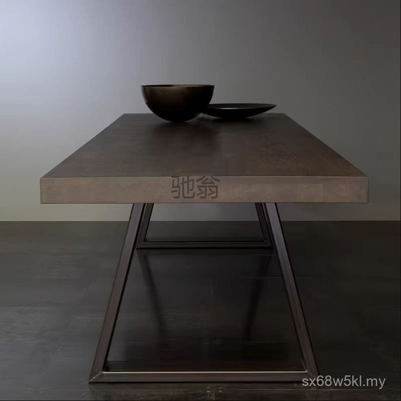 Meja makan kayu pepejal retro Amerika meja balkoni pangsapuri kecil ...