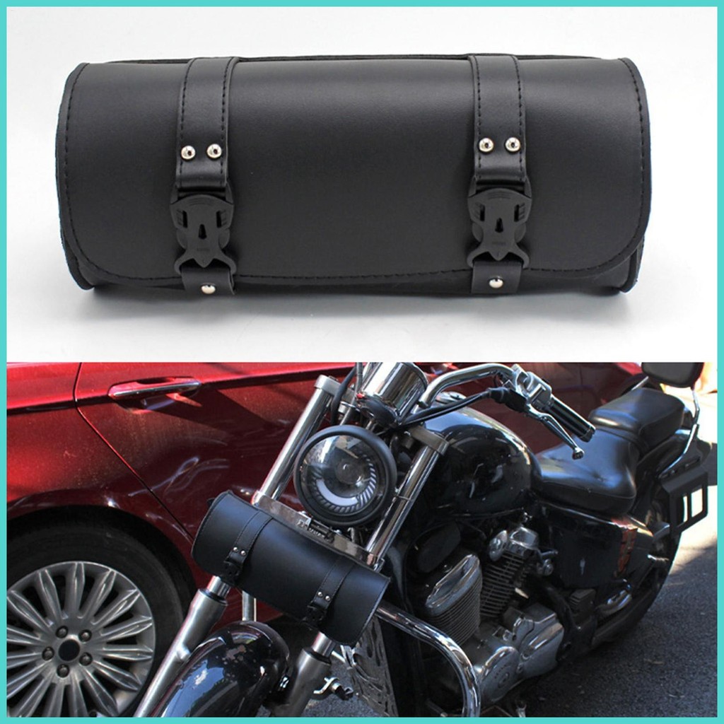 Motorcycle Tool Bag PU Leather Motorcycle Side Bag Waterproof Dirty ...