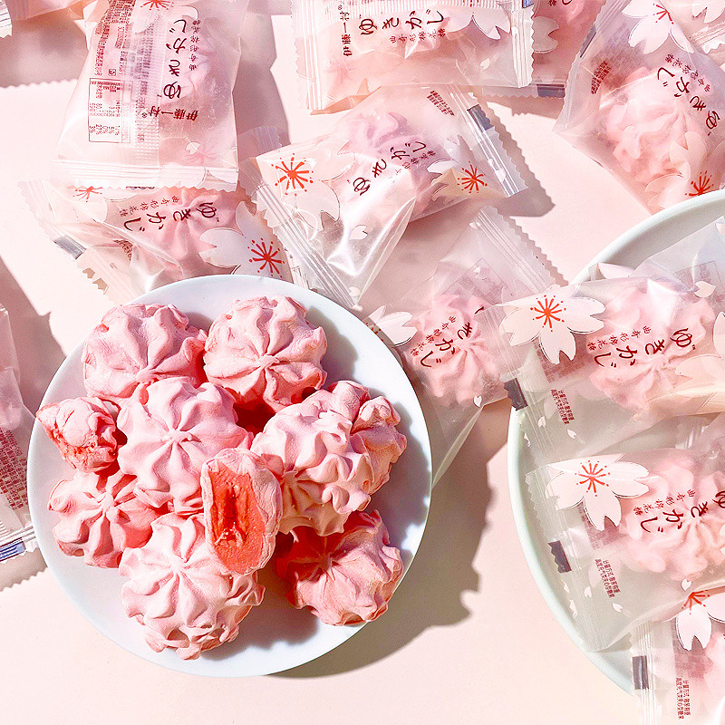 Petal-Shaped Cotton Candy Strawberry Flavor Sandwich Cotton Candy Bulk ...