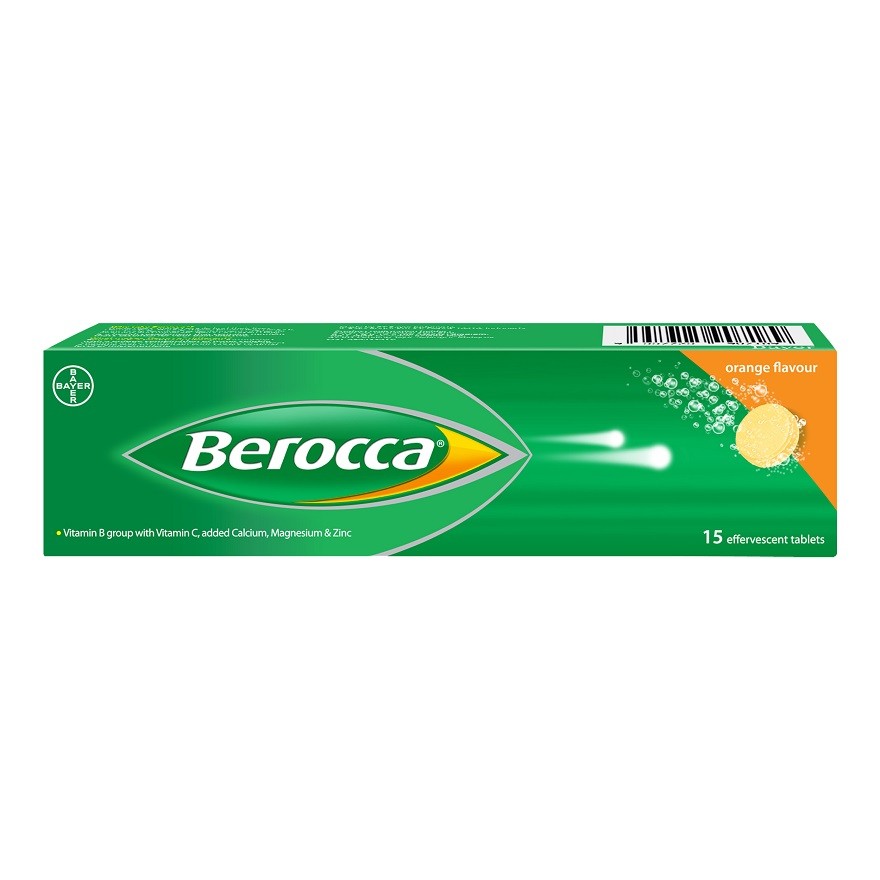 Berocca Vitamin B Effervescent Orange Tablets 15s | Shopee Malaysia