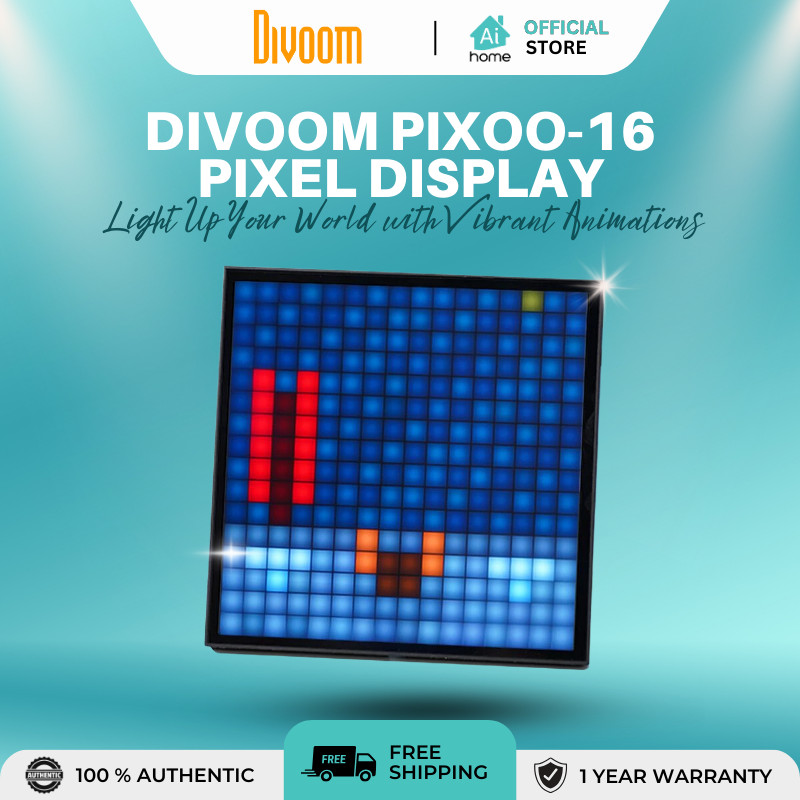 DIVOOM Pixoo-16 Pixel Display 16 Million Color Customizable ...