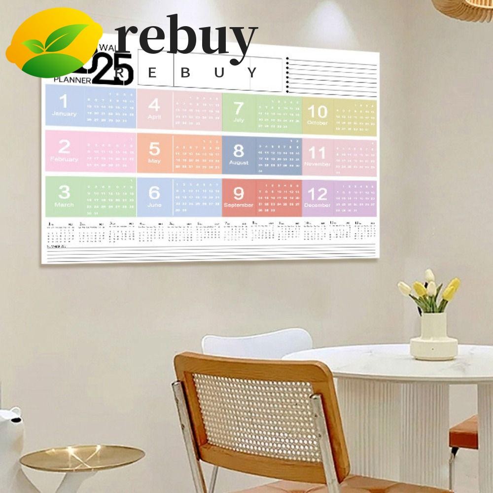 REBUY 2025 Calendar Planner Sheet, Foldable Plastic Target List ...