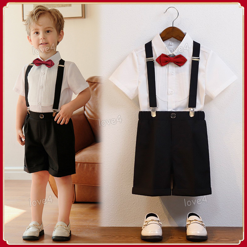 4pcs Formal Attire for Kids Boys Terno Gentlemen Suit Set Wedding Party ...