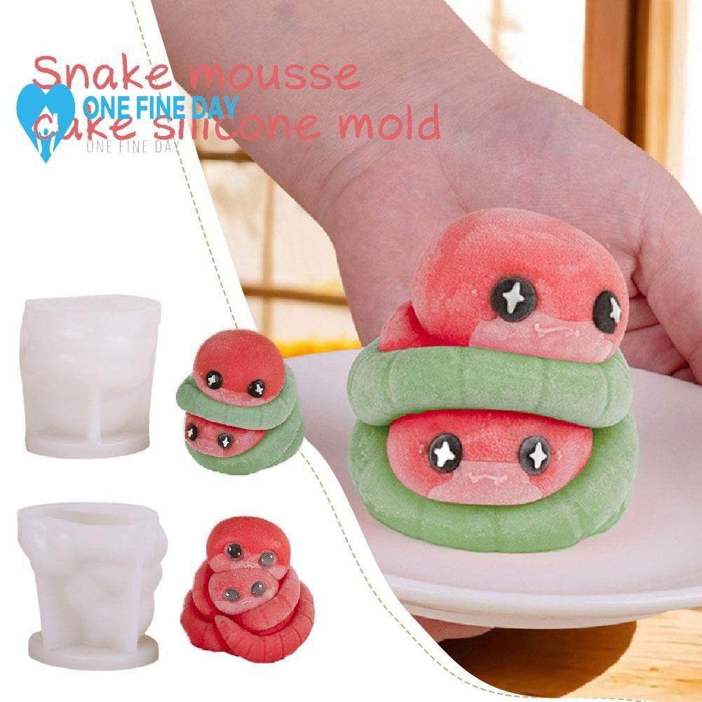 Tong Little Snake Mousse Cake Silicone Mold New Year's Day Dessert ...