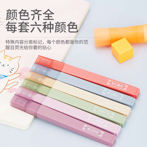 highlighter pen highlighter Penanda pendarfluor berkepala lembut ...