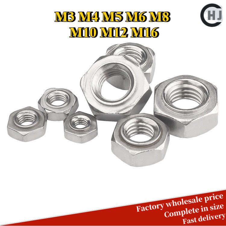 304 Stainless Steel Hexagonal Welding Nut No Soldering Point No Angle ...