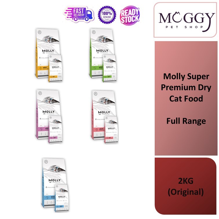 MOLLY Super Premium Cat Food - Full Range 2kg ( Original Pack ...