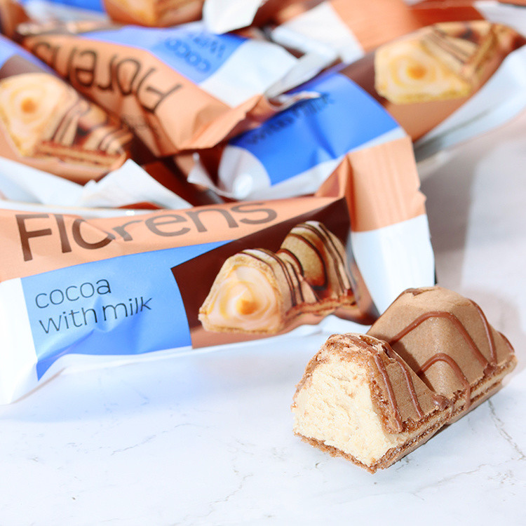 Chocolate Sandwich Imported Candy Ukraine Milk Ibico Crispy Flow Candy ...