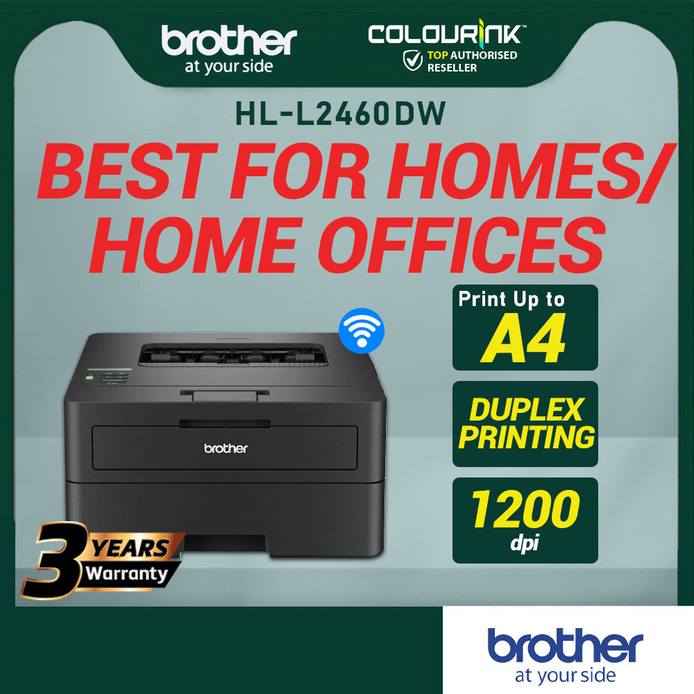 Brother HL-L2460DW A4 Single Print Mono Laser Printer Auto Duplex Network L2370DN L2460DN ...