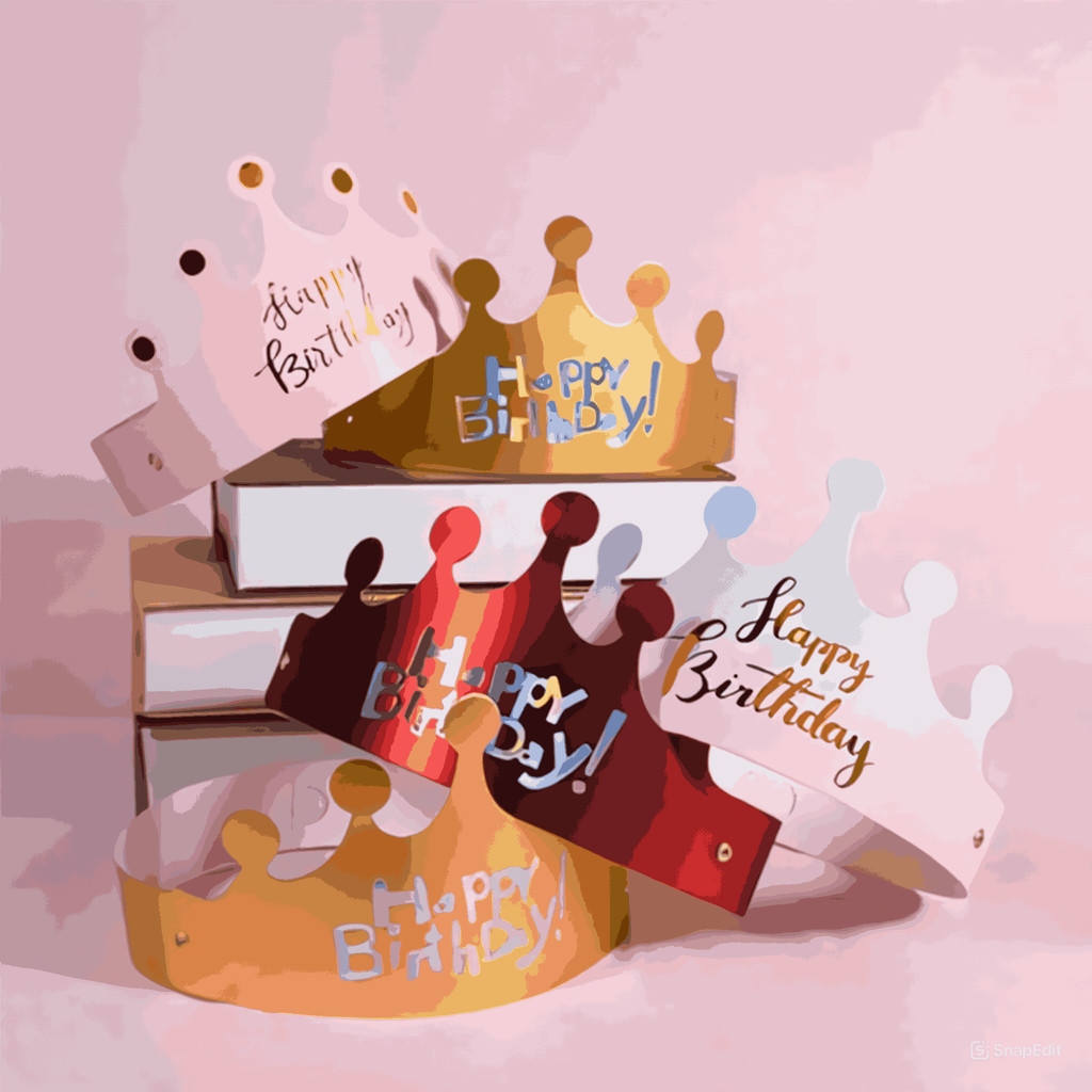 RATU Adult Boys Girls Birthday Crown Hat - King Queen Birthday Paper ...