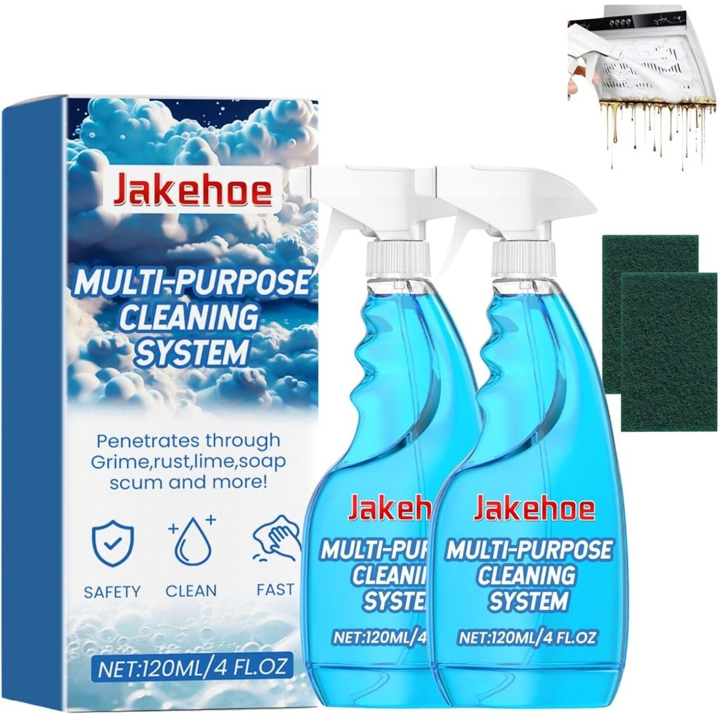 JAKEHOE Multi-Purpose Cleaning System, Splash-Proof Foam Spray Multi ...