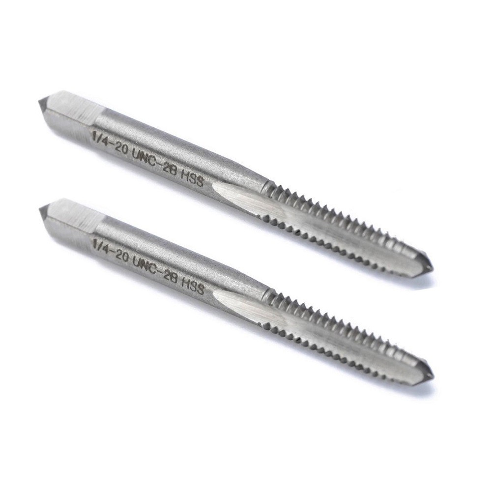 [DEARHEART] 2pcs 1/4-20 UNC-2B Right Hand Taps HSS Straight Flute ...