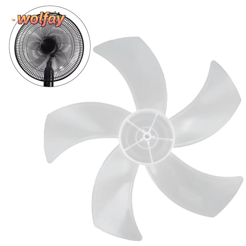 WOLFAY Five Blades Fan, 16 Inch Big Wind Fan Blade, Slow Noise Leaf ...