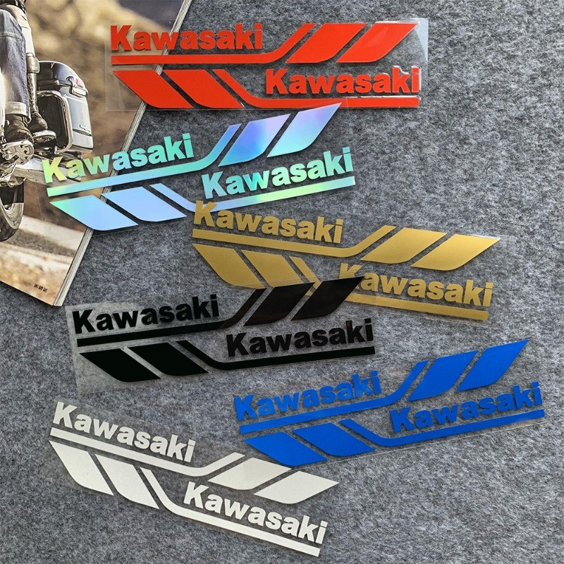 Kawasaki Logo Motorcycle Sticker Reflective Fairing Body Side Decals ...