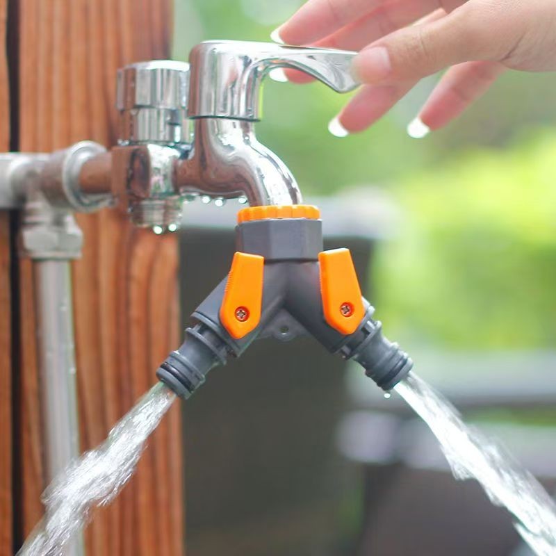 Rotary Water Divider Faucet Three-Way Quick-Connecting Valve Farm ...