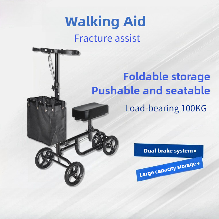 Elderly Four Wheel Knee Scooter Elderly Ankle Injuries Mobility Scooter ...