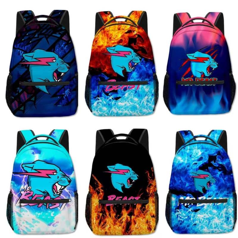 Mr Beast Lightning Cat backpack for kids A11 | Shopee Malaysia