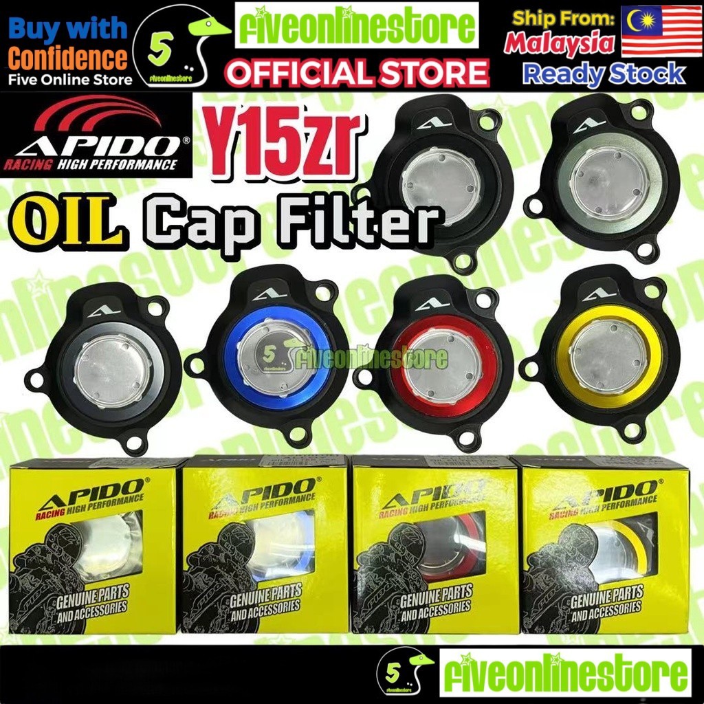 APIDO Oil Filter Cover Y15ZR Y16 LC135 5S FZ150 R15 MT15 Oil Filter Cap Y15 V1 V2 LC 135 V4 V5 ...