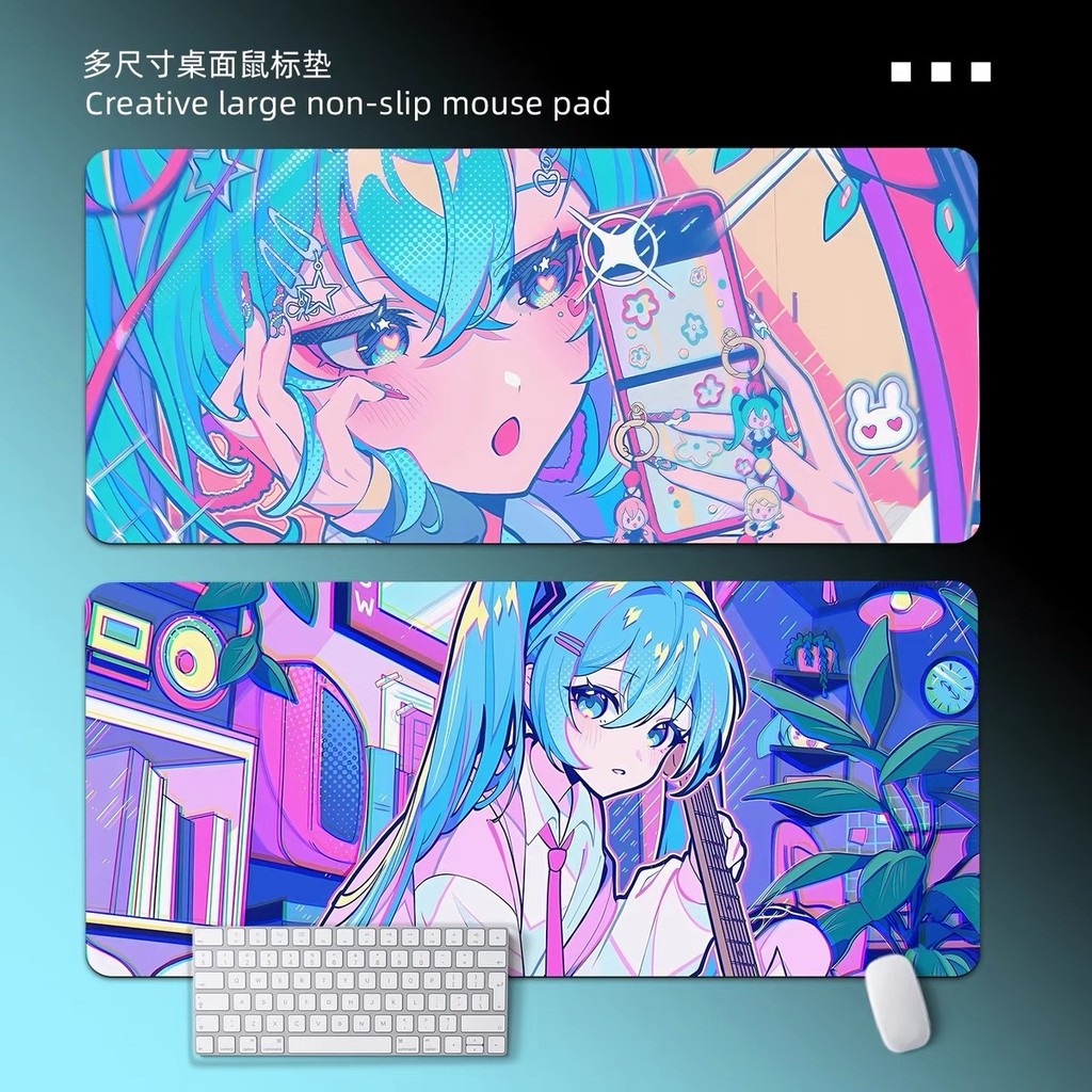 Miku Hatsune miku Mouse Pad Oversized Keyboard Pad Computer Desk Pad ...
