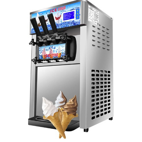 Ready Stock Commercial Soft Ice Cream 3 Flavor Frozen Yogurt Cone Maker ...