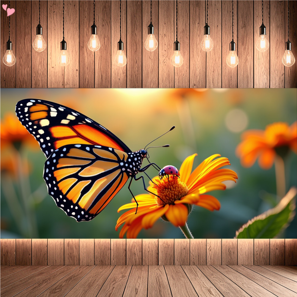 Monarch butterflies Banner Holiday Backdrop for Outdoor Happy Birthday ...