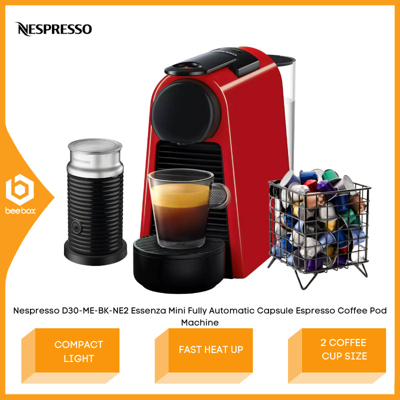 Nespresso D30-ME-RE-NE Essenza Mini Fully Automatic Capsule Espresso ...