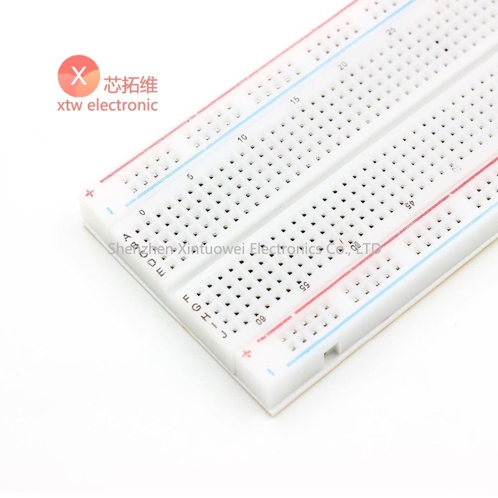 Experimental Connecting Board 830-hole Breadboard MB-102 Red and Blue ...