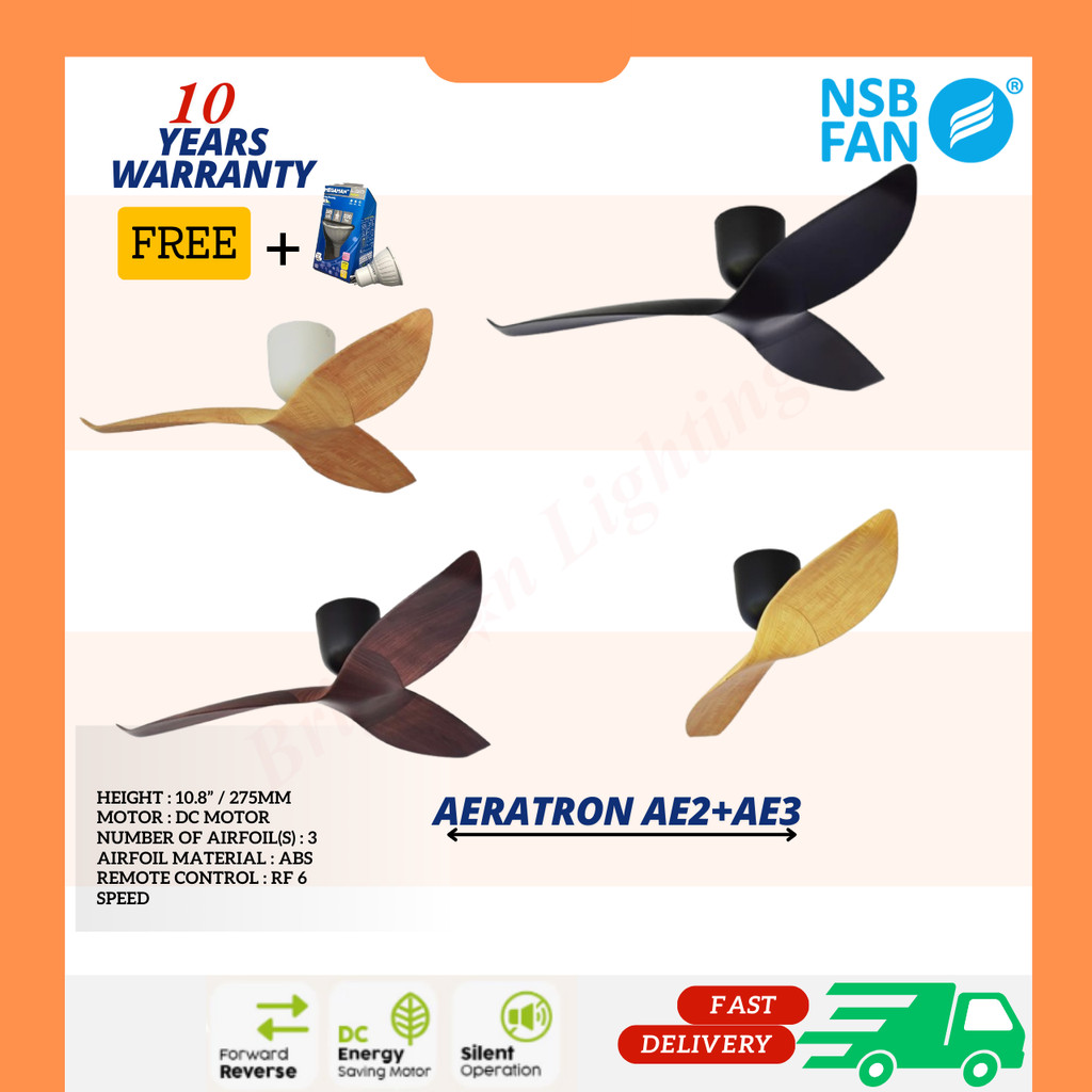 NSB AERATRON wifi AE2+AE3 AE3+ 43" 50" 60” DC NEW CEILING FAN REMOTE ...