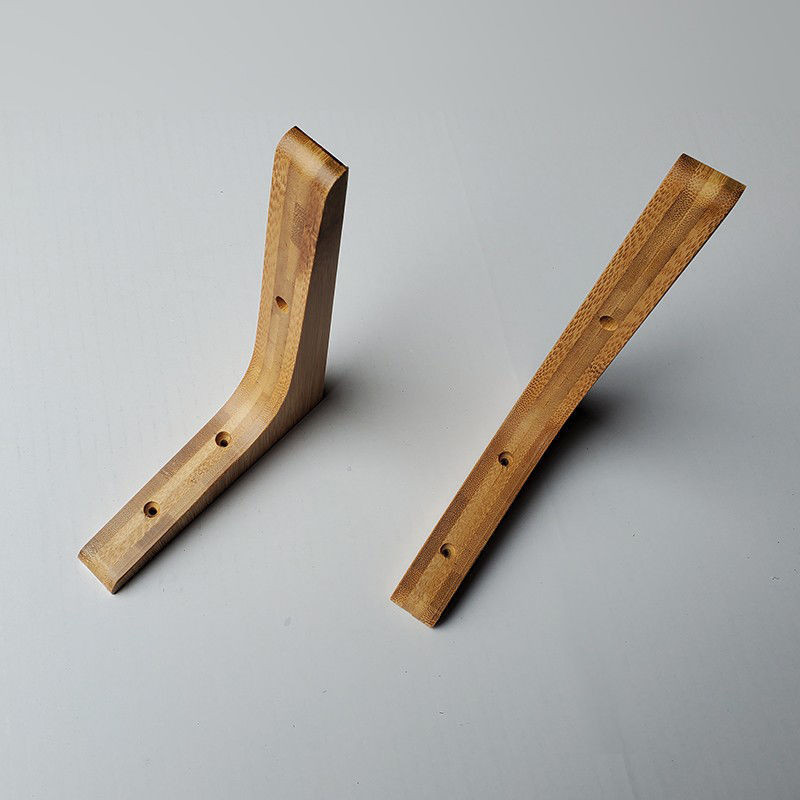 Bamboo Wood Triangle Bracket Bracket Solid Wood Fixed Wall Shelf ...