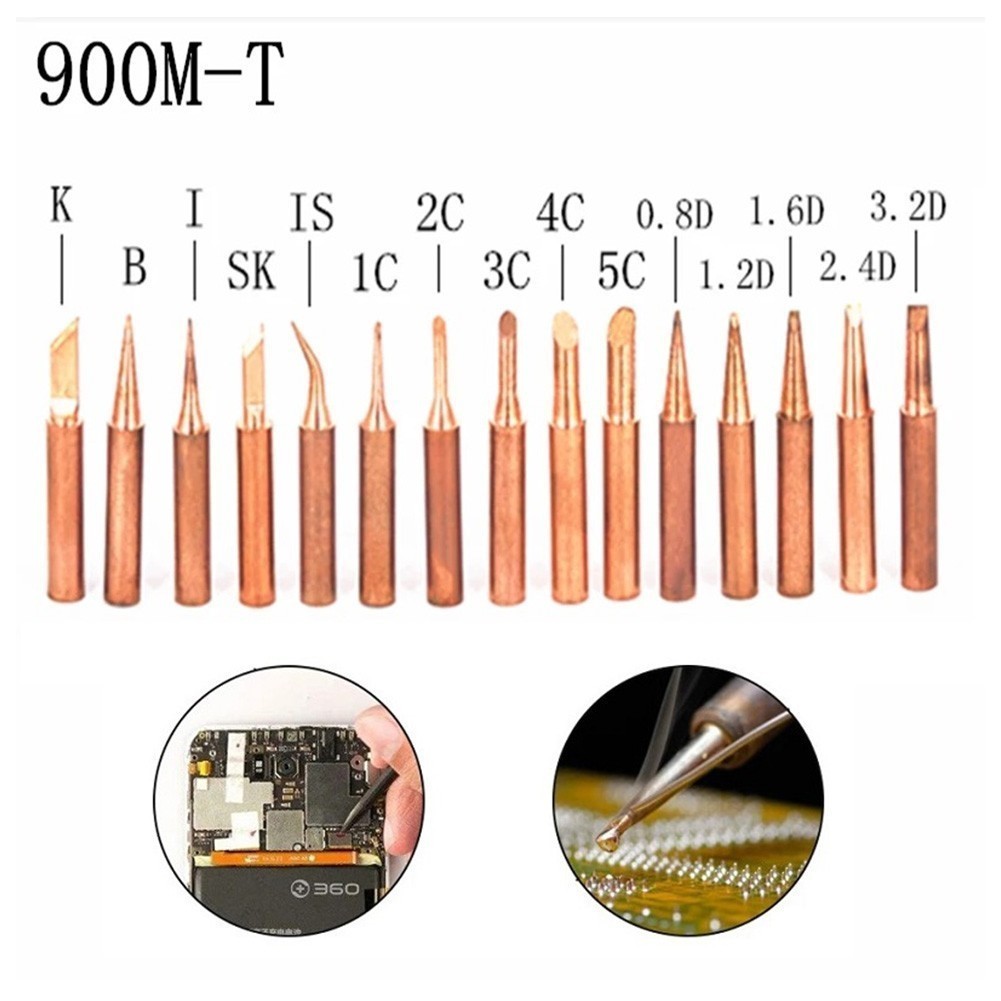 Soldering Tip 900M-T Copper Lead-free Solder Tip Soldering Iron Tips Welding | Shopee Malaysia