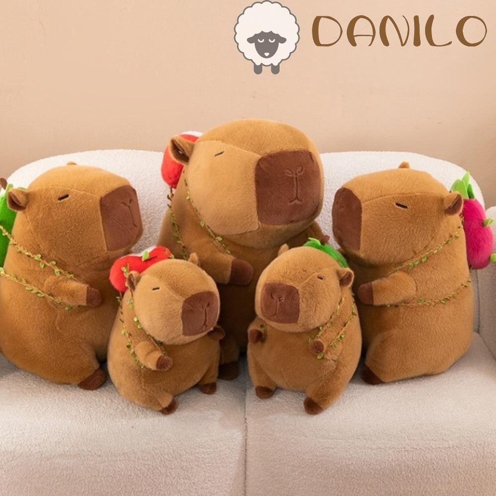 DANILO Capybara Plush Toy, Cartoon Fluffy Capybara Plush Doll, Kawaii Cute Simulation Soft ...