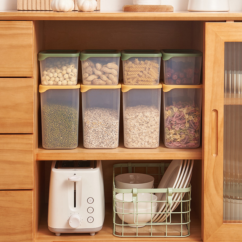 Food Storage Container for Kitchen Pantry, Stackable Kitchen Canister ...