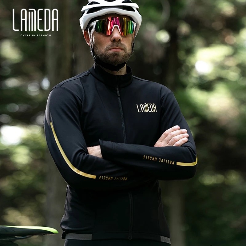 LAMEDA Cycling Jacket Autumn Winter Windproof Men's Thermal Warm Long-Sleeved MTB Road Bike ...