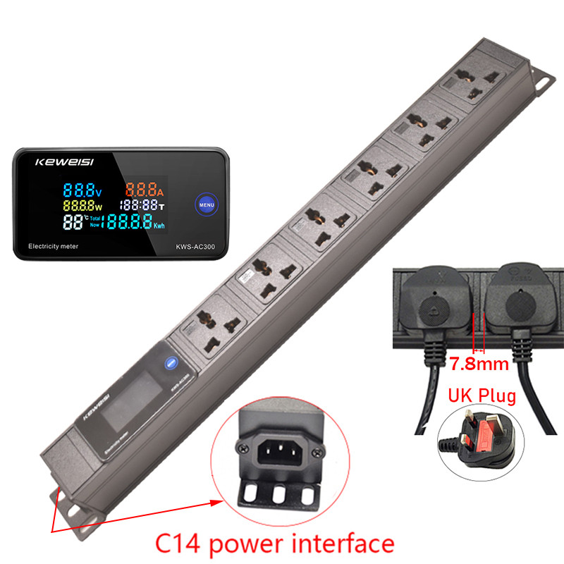 C14 Input Power Distribution Unit Pdu Power Strip Universal Hole Socket 2 13 Positions Without