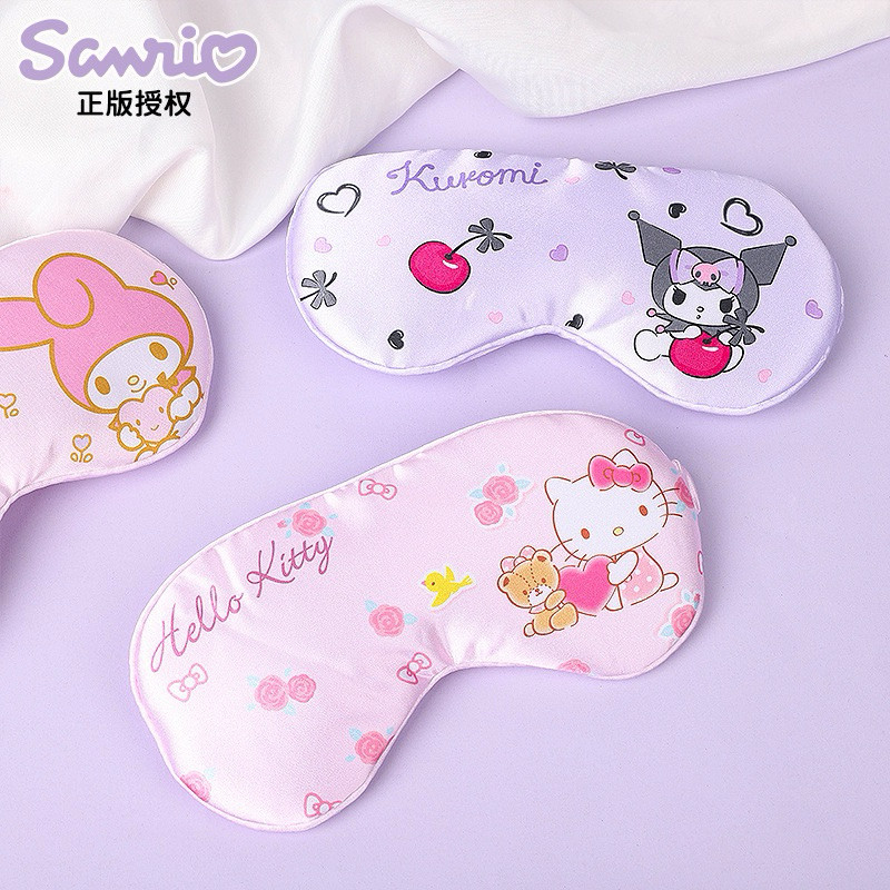 New Double-sided Simulated Silk Sleep Eye Mask Cute Cartoon Sanrio ...