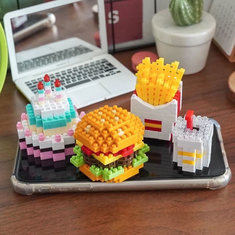 Mini particle assembly building blocks cake food gourm Mini particle ...