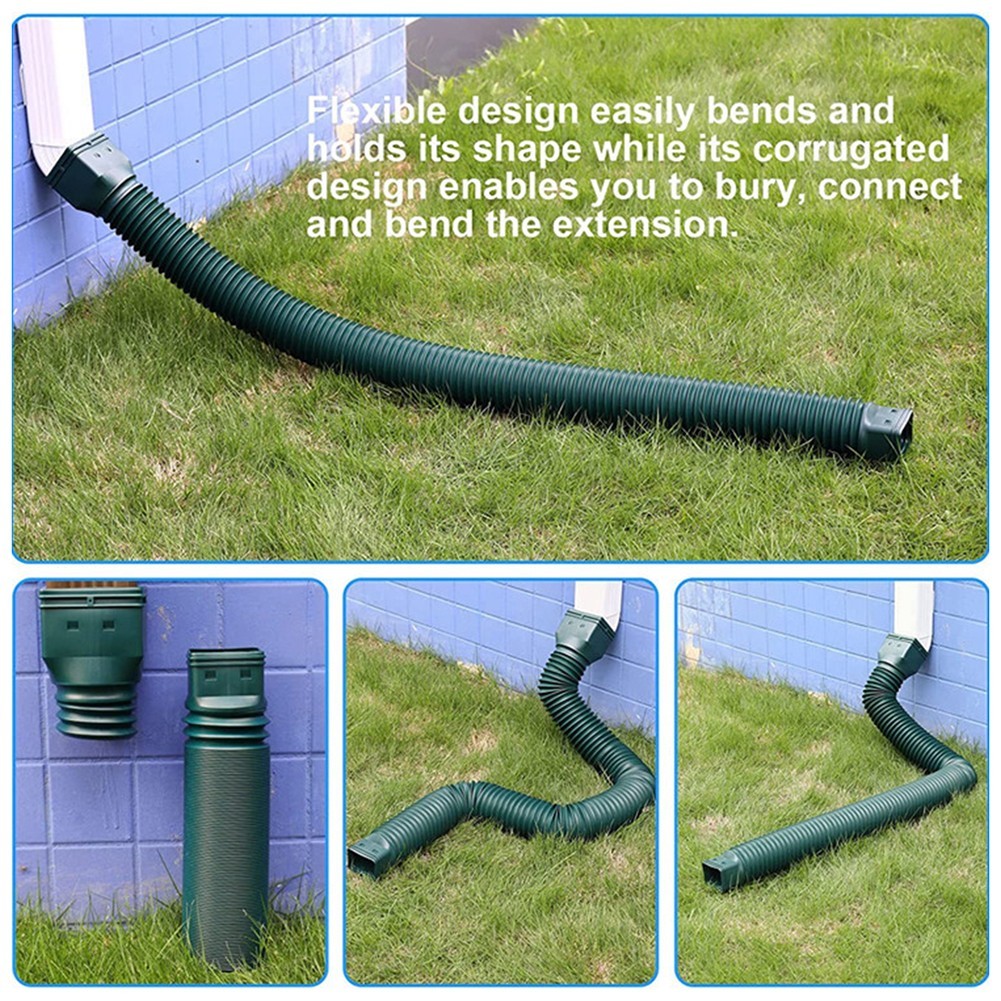 【BETL】 Drain Extension Pipes Flexible Rain Gutter Downspout Extensions ...