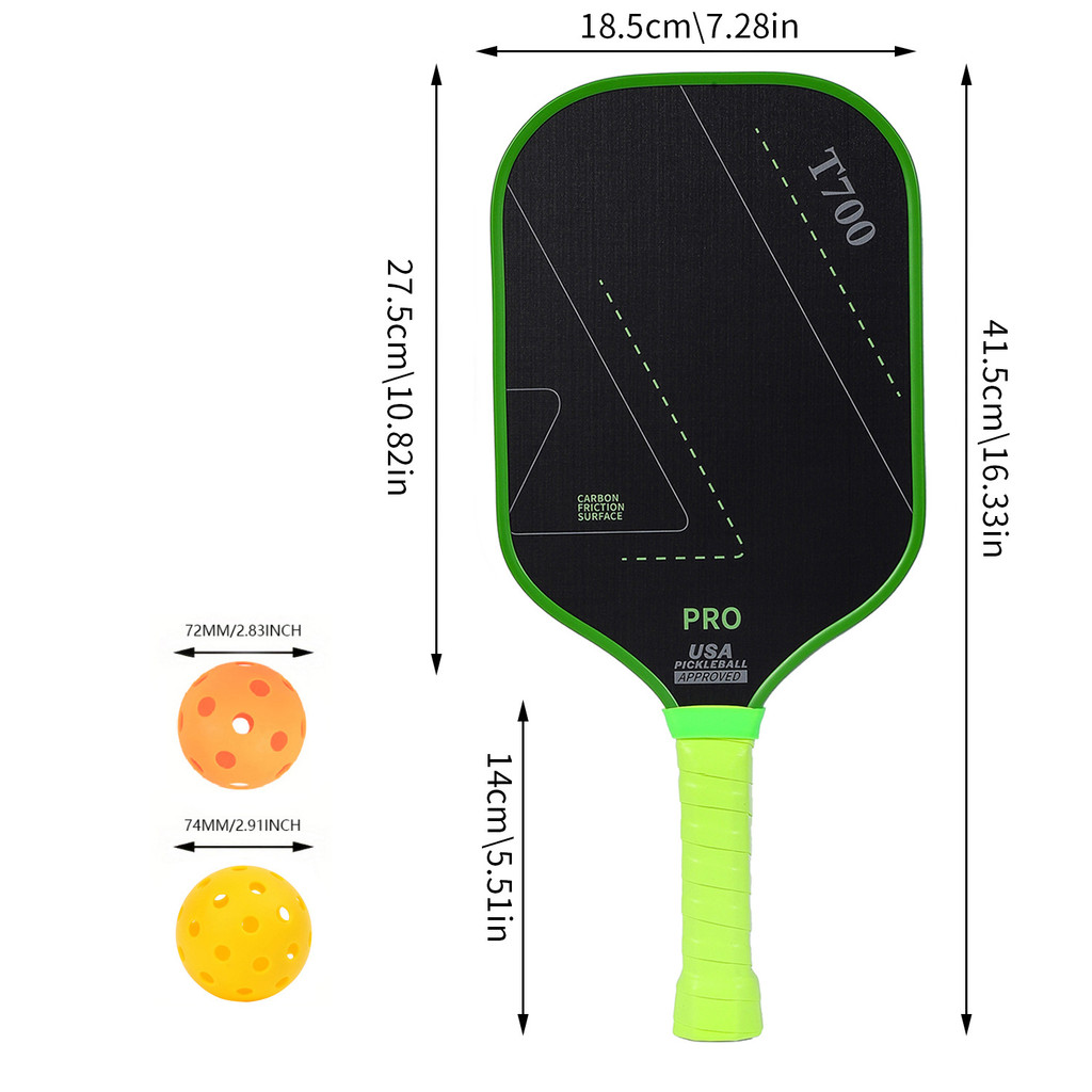 Tory Pickleball Paddle T700 Cloth Pattern Large Friction 16mm Game ...