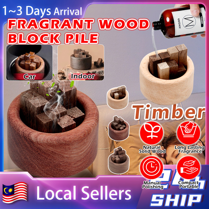Aroma Wood Diffuser Essential Oil Diffuser Aromatherapy Cylinder Beech ...