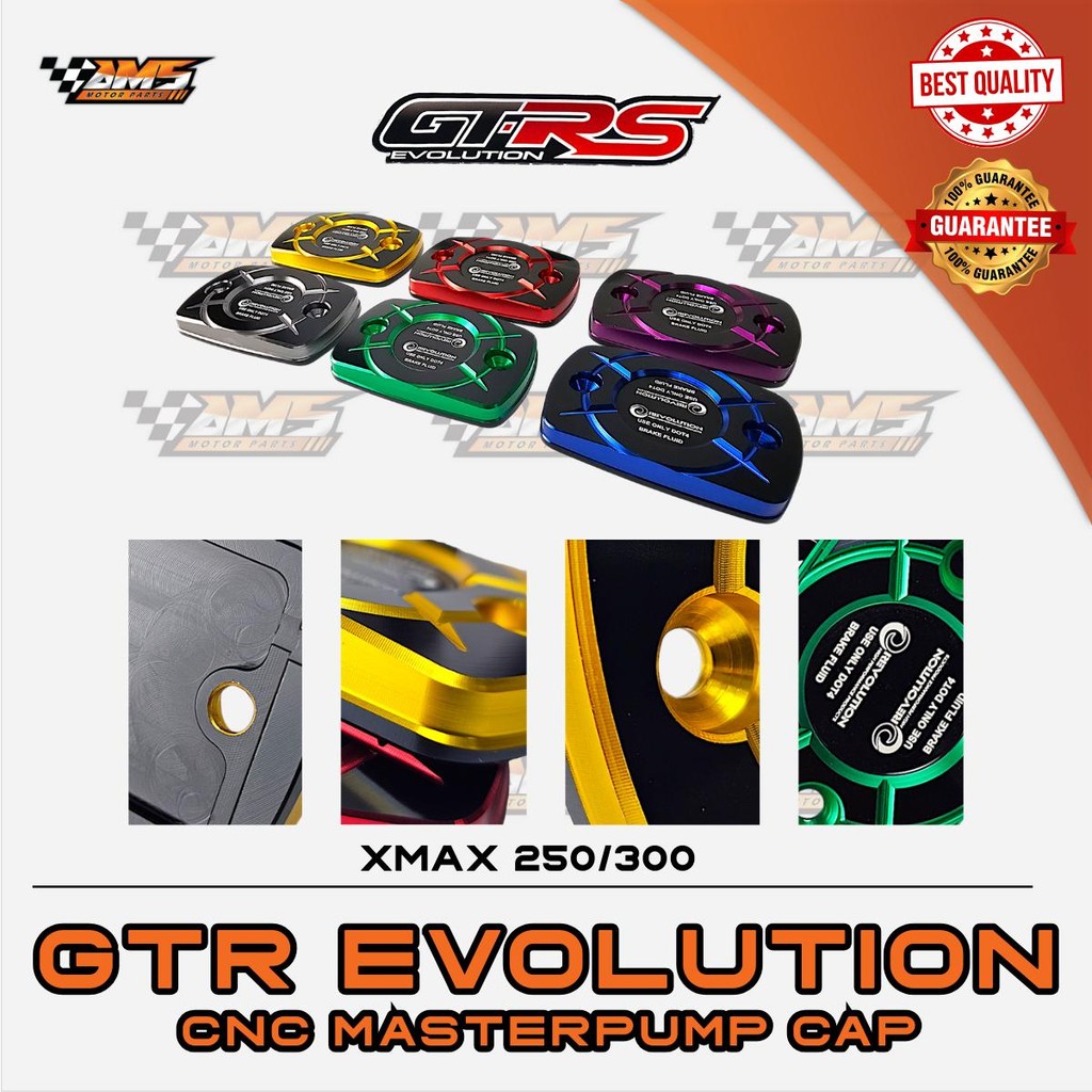 XMAX 250/300 GTR EVOLUTION CNC MASTERPUMP BRAKE FLUID CAP COVER ...