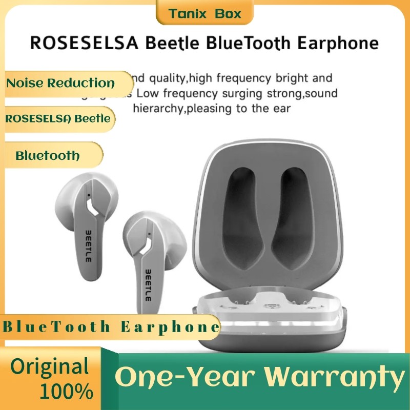 ROSESELSA Beetle BlueTooth 5.3 HiFi Sound Quality TWS Touch Bluetooth ...