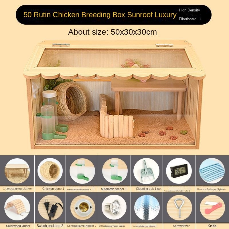 Spot goods Glass feeding box crawler feeding box Rutin chicken breeding ...